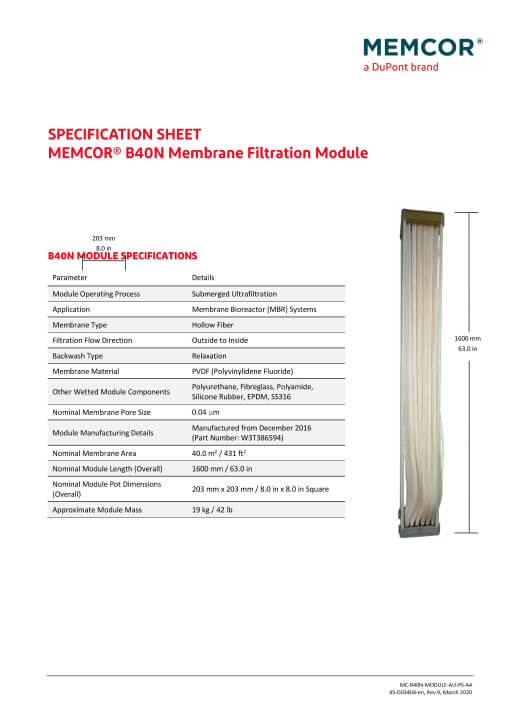 MemPulse Dupont Membrane Bioreactor (MBR) Systems - AQUAANALYTIC